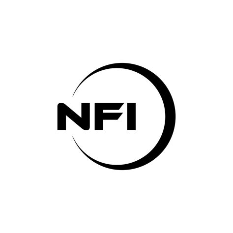 Nfi Letra Logo Diseño En Ilustración Vector Logo Caligrafía Diseños