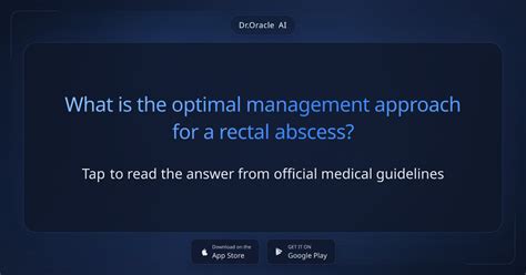 What Is The Optimal Management Approach For A Rectal Abscess