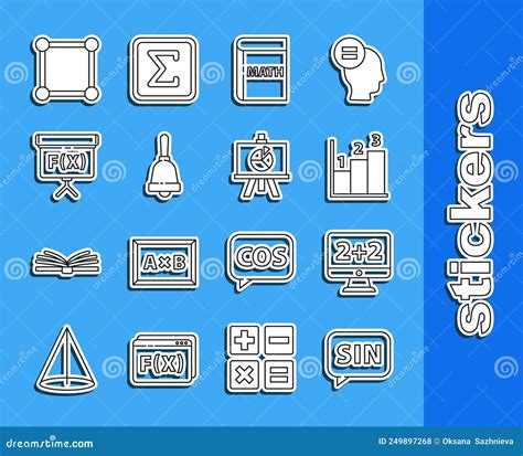 Set Line Human Brain Graph Schedule Chart Diagram Triangle Math