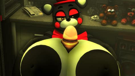 Rule 34 3d Animatronic Anthro Bear Big Breasts Big Penis Black Body Bow Tie Breast Play