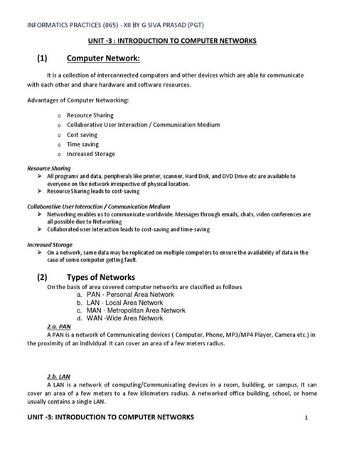 Unit 3 Introduction To Computer Networking Pdf Websites Network Topology