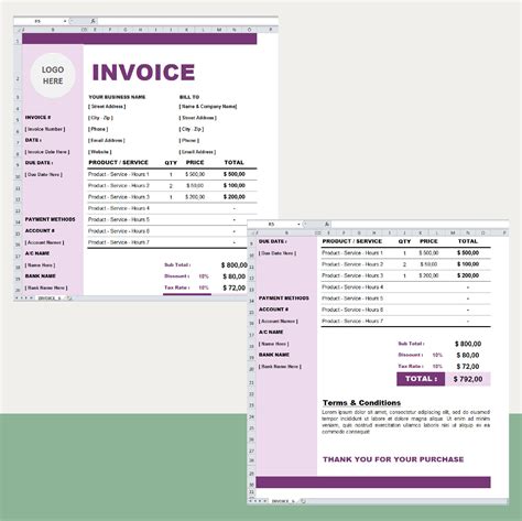 Excel Invoice Template Excel Invoice Spreadsheet Excel Invoice Sheet