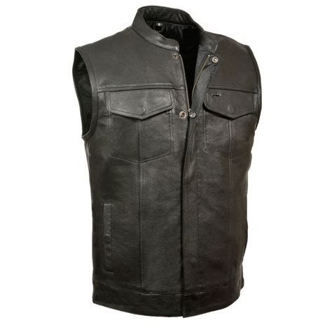 Mens Outlaw Leather Motorcycles Club And Biker Vest Concealed Carry Soft