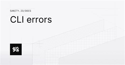 Cli Errors Sanity Docs