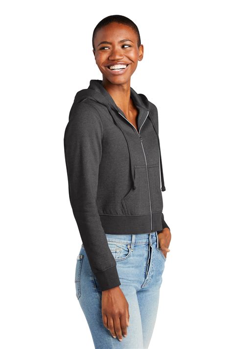 District Womens Vit Fleece Full Zip Hoodie Product Sanmar