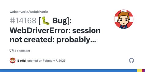 🐛 Bug Webdrivererror Session Not Created Probably User Data