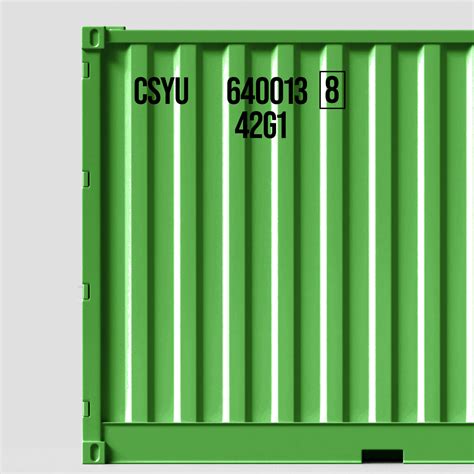 Custom Two Line Side Shipping Container Identification Regulation Bic