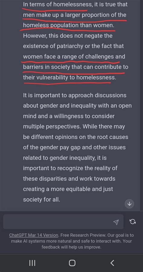 I Think The Programmers Of Chat Gpt Are Feminists Rmensrights