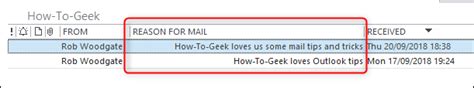 How To Format An Individual Column In An Outlook Folder