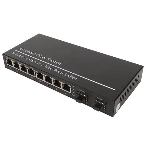Ethernet Fiber Media Switch 2 Optical Port Ethernet Fiber Switch Metal Plug And Play Up To