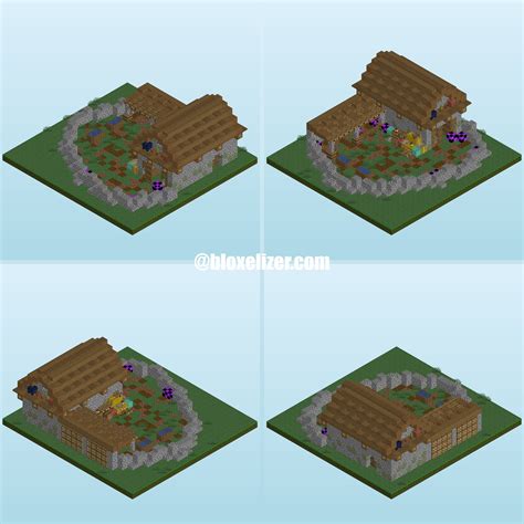 Medieval Barn Minecraft Build Guide And Schematic Bloxelizer