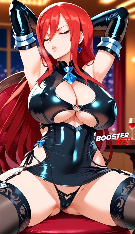 Rule 34 Adjusting Panties Ai Generated Arms Above Head Bare Shoulder