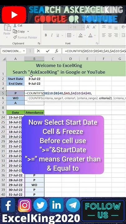 Magic Of Countifs Function 😍🌟💥⚡🏆💯🤩👏🙏🏻 ️ Askexcelking Excelking2020
