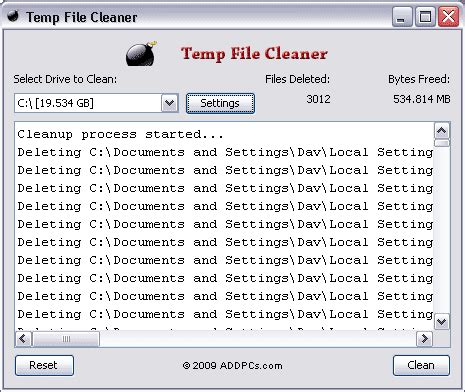 Deleting Temporary Files