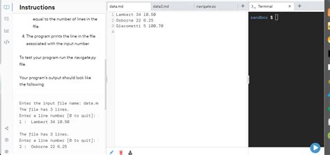 solved write a program that allows the user to navigate