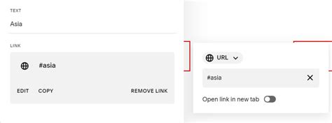 click button show corresponding section summary block