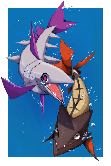 Barraskewda And Veluza Pokemon Drawn By Kou11021301 Danbooru