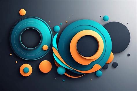 Futuristic Abstract Background With Circular Shapes Premium Ai Generated Image