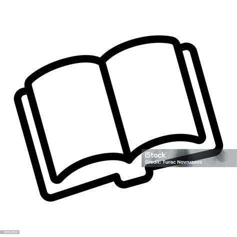 열린 책 잡지 라인 아이콘 어린이 책의 날 개념 흰색 배경에 잡지 벡터 기호 열린 책 개요 스타일 모바일 개념 웹 디자인 벡터