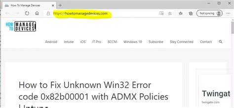 Edge Chromium Home Page Policies Using Intune Administrative Policies