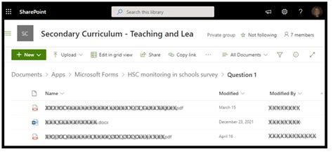 Hsc Monitoring Microsoft Forms