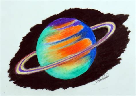 Lessons In Colored Pencil Orbiting Saturn Creating A Masterpiece