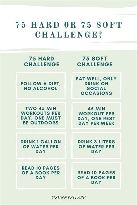75 Soft Challenge Rules Checklist To Get Better Results Artofit