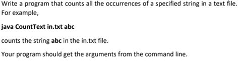 Solved Write A Program That Counts All The Occurrences Of A