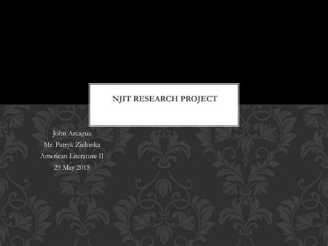 Njit Research Project Pptx