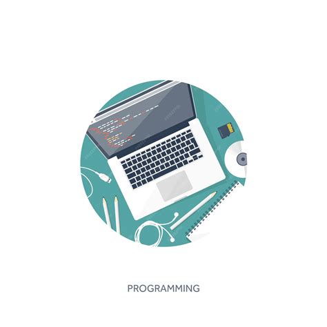 premium vector programming coding and seo flat computing background code hardware software web
