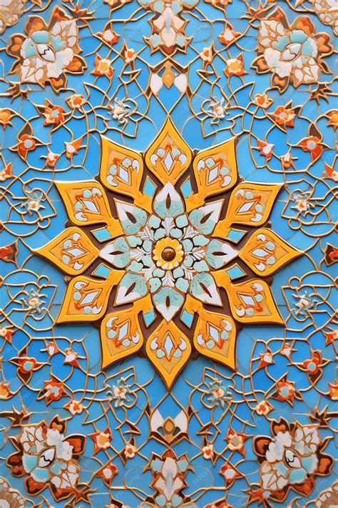 Premium Photo A 3d Image Of A Single Beautifully Crafted Islamic Tile