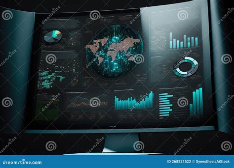 A Computer Screen Displaying Multiple Financial Reports and Graphs and Pie for Business ...