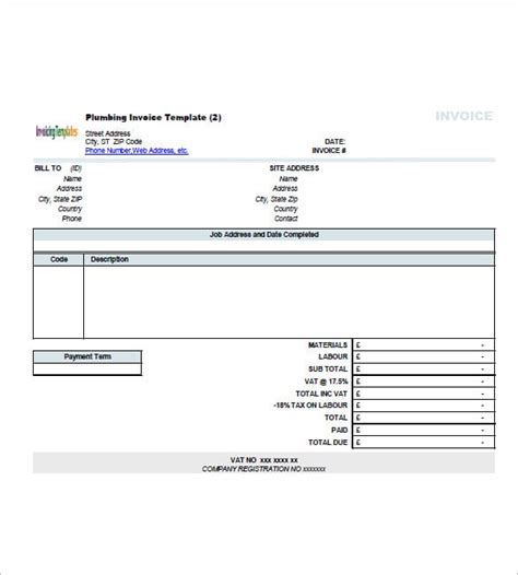 Private Contractor Invoice Template