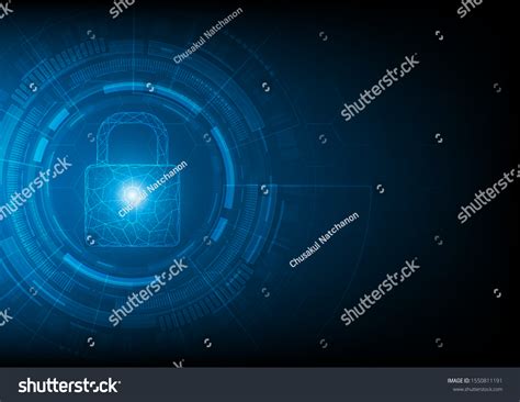 Cyber Security Locking Data Security Concept Stock Vector Royalty Free 1550811191 Shutterstock