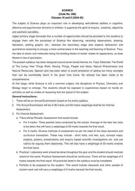 Cbse Class 10 Science Syllabus 2025 Complete Overview And Key Topics