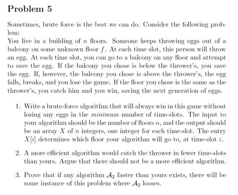 Solved Problem Consider The Following Brute Force Chegg Com