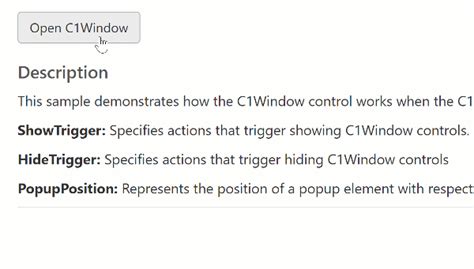 Blazor Popup Window Component For C Web Apps ComponentOne