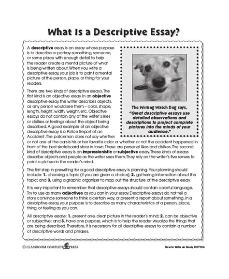 Free 10 Descriptive Essay Samples In Pdf