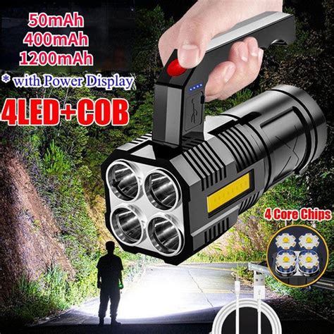 Usb Rechargeable Four Core Led Flashlight Powerful Led Flashlight