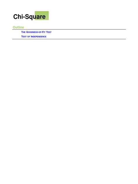evaluating the fit of observed categorical data using the chi square