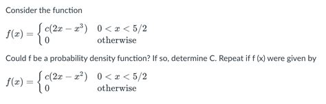 Solved Consider The Functionfcfx