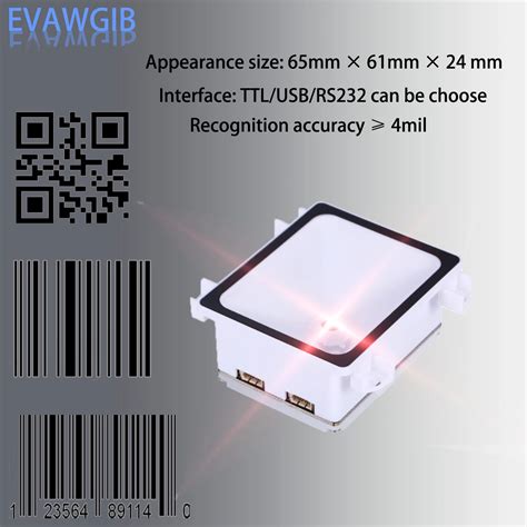 Rs232 Usb Ttl 2d Barcode Scanner Module Embedded Mini Size Scanning Module Automatic Intelligent