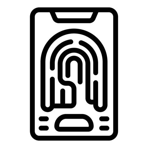 Smartphone Fingerprint Icon Outline Vector Social Bug 38952825 Vector Art At Vecteezy