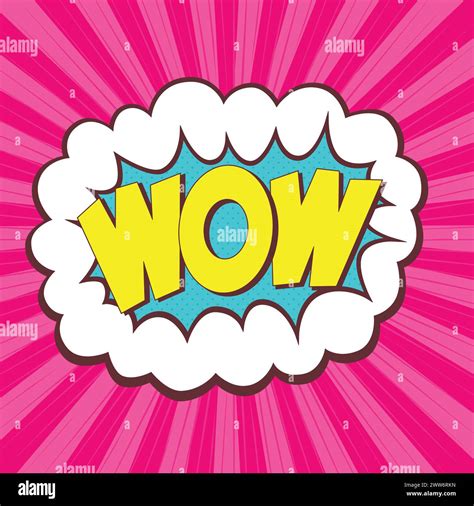 Vector bright dynamic cartoon illustration in retro pop art style. Comic speech bubble with ...