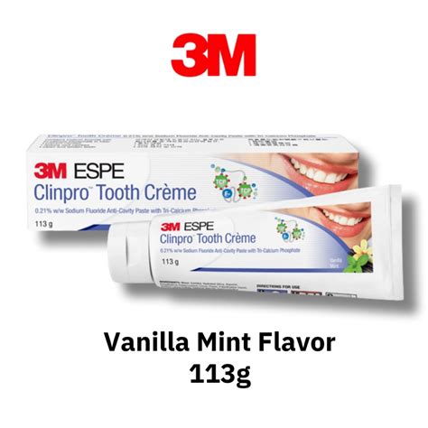 3m Clinpro Tooth Creme 0 21 Sodium Fluoride Anti Cavity Toothpaste Vanilla Mint 113g Shopee