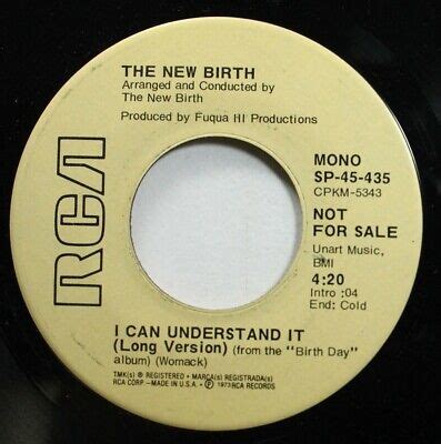 Hear Funk Promo 45 The New Birth I Can Understand It I Can