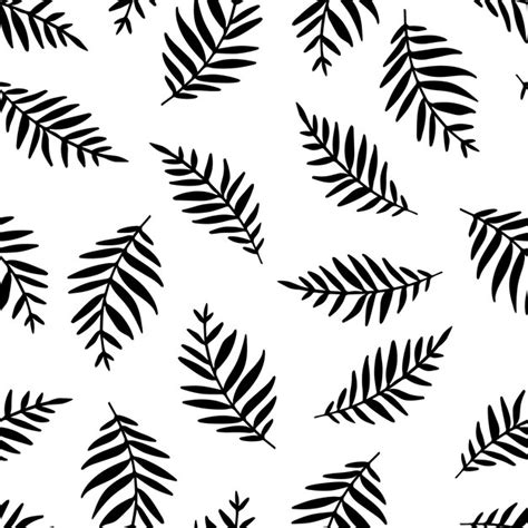 Premium Vector Simple Botanical Seamless Pattern Minimalistic Monochrome Design For Fabric