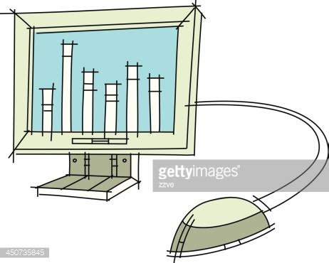 Monitor With Mouse Royalty Free Vector Stock FreeImages