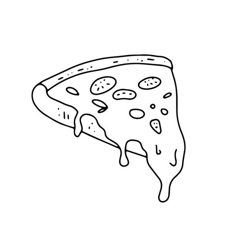 Cheese Pizza Black And White Clip Art