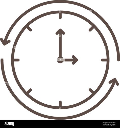 Clock Time With Arrow Icon Vector Symbol Timer Watch Circle Graphic